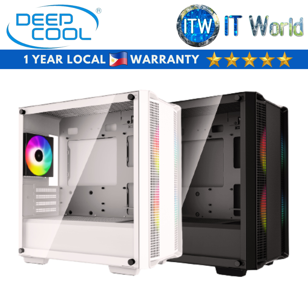Deepcool CC360 ARGB micro-ATX Tempered Glass PC Case (Black | White ...