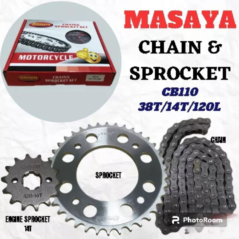 Sprocket Set for Cb110 14/38T/120L | Shopee Philippines