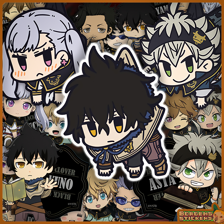 Black Clover Chibi stickers - Vinyl Waterproof Sticker / Regular ...