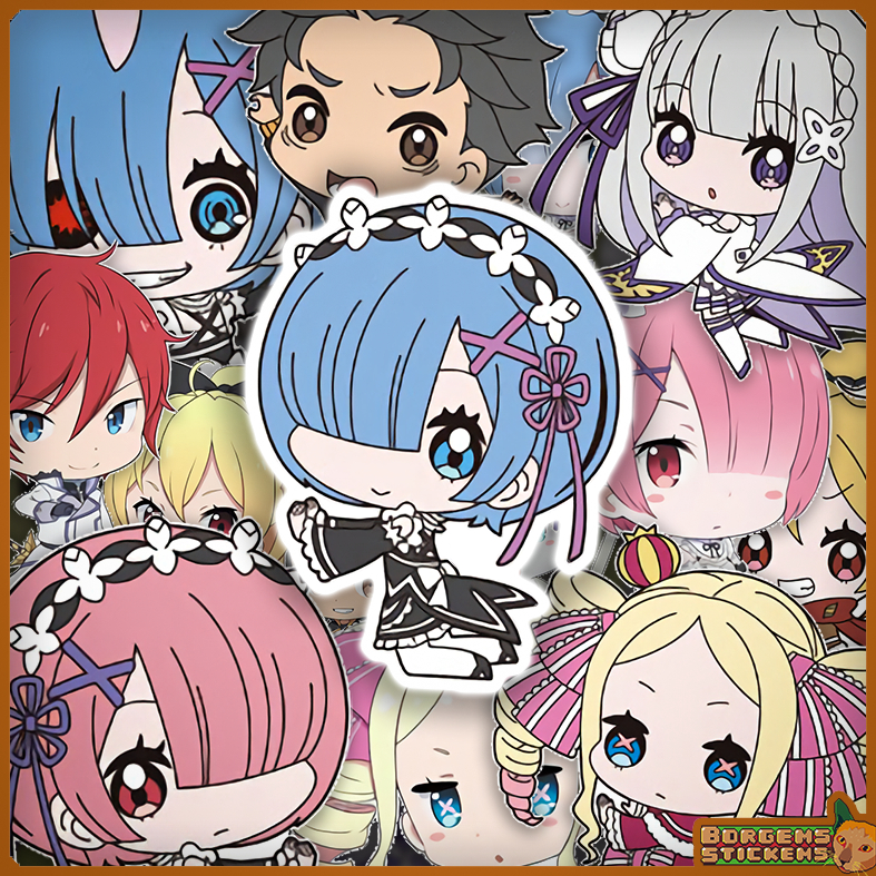 Re Zero Chibi stickers - Vinyl Waterproof Sticker / Regular Sticker ...