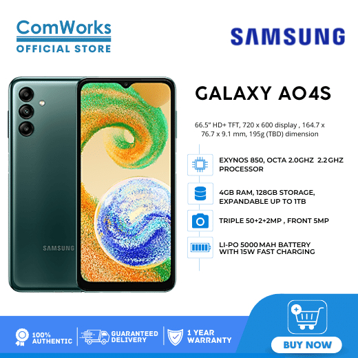 ComWorks Official Store | Samsung Galaxy A04s | 4GB / 128GB | Shopee ...