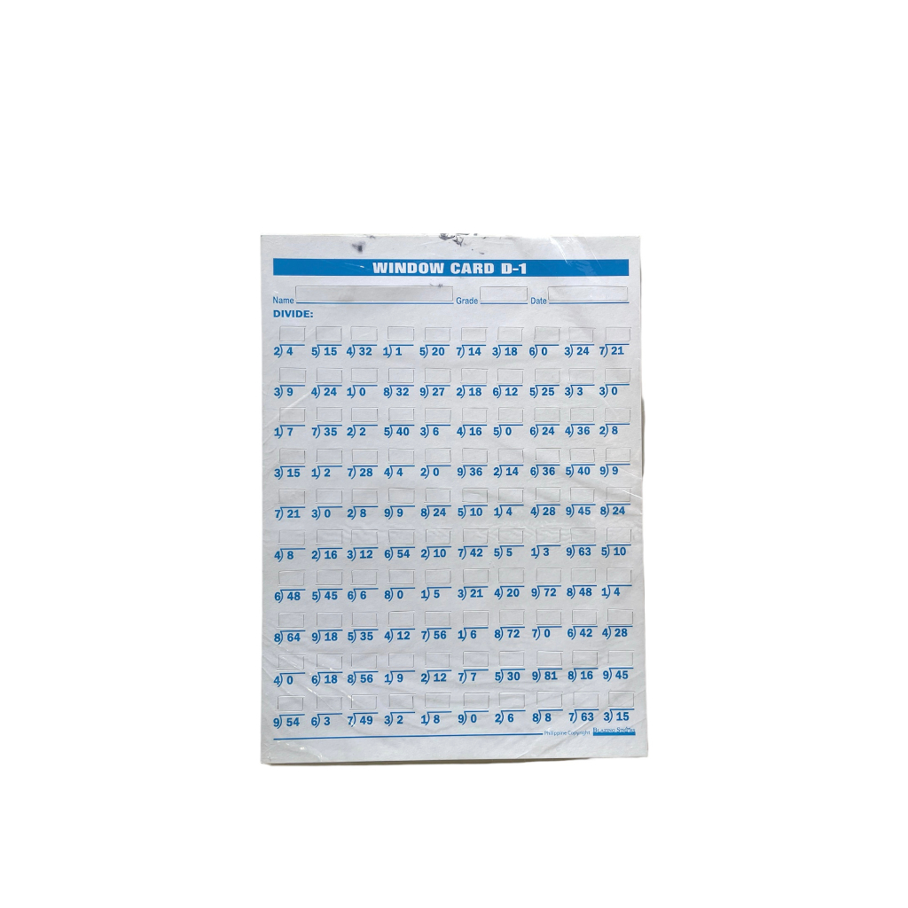 Math Window Card Drills Level 1 & 2 l 50pcs/pack Addition, Subtraction ...