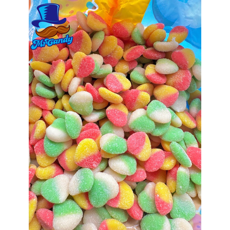 Mr candy】 2.5kg Double color heart Gummy candies/ 500-550pcs/gummy ...