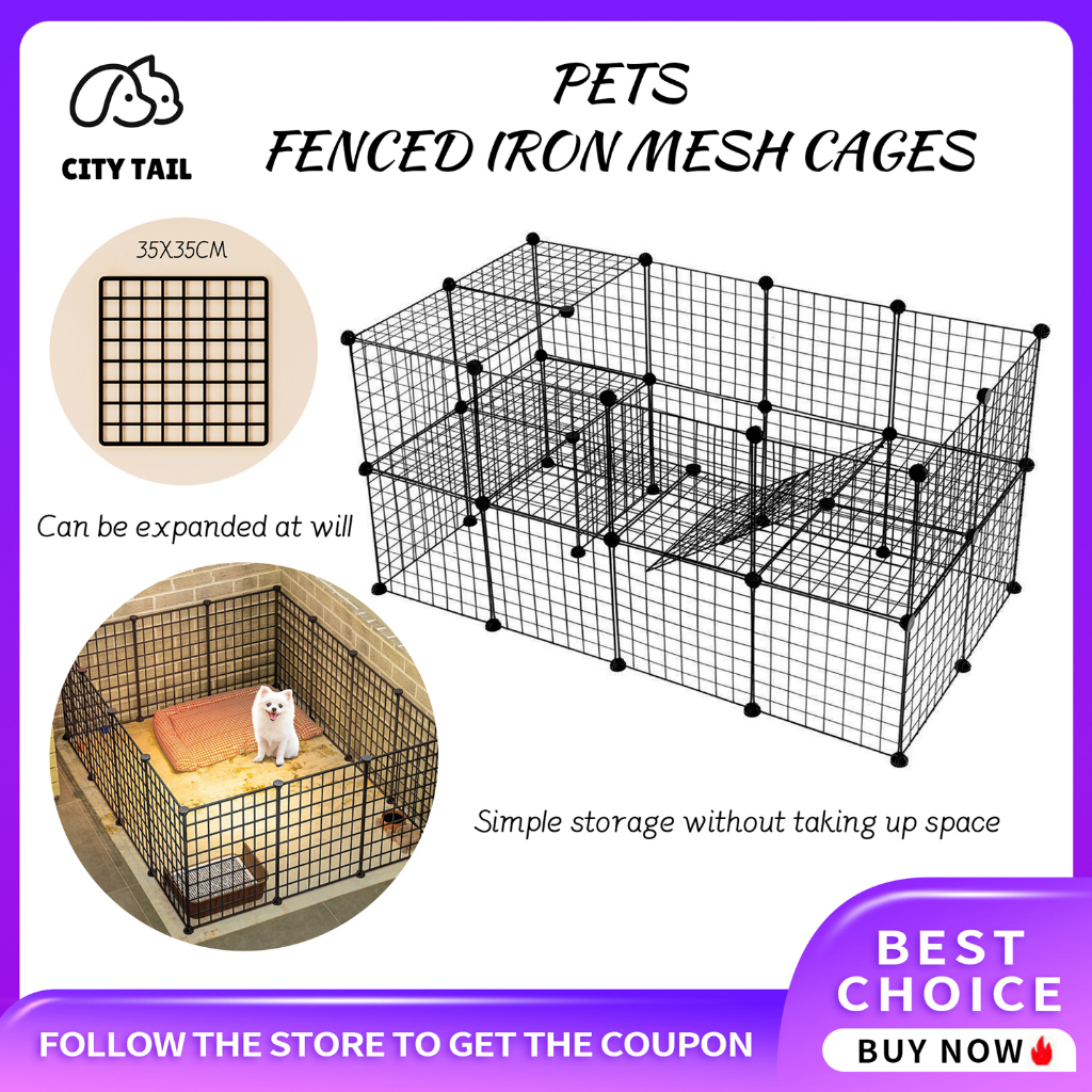 DIY Dog Cage Stackable Pet Fence 35*35CM Cat Rabbit Fence Pet Cage Pet ...