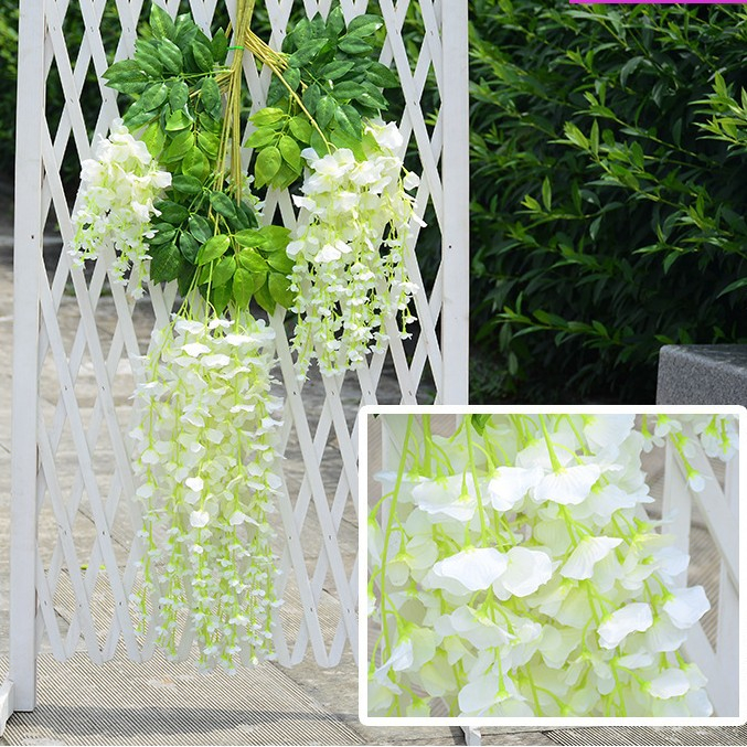 Fake Wisteria Flowers String Flowers Reusable High Quality Silk Flowers ...
