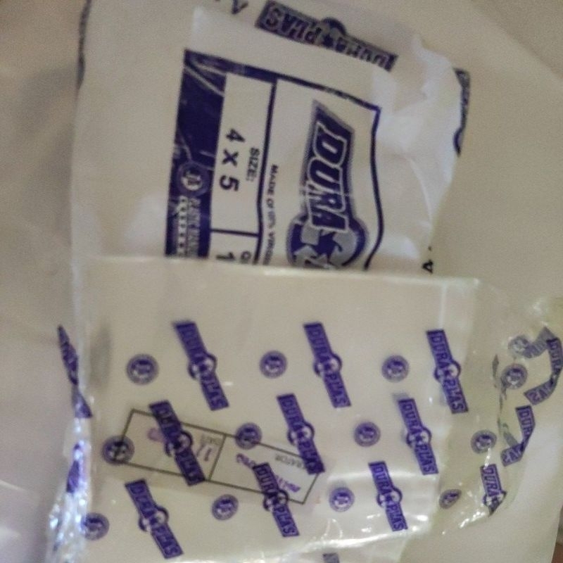 500pc 4x5 Dura blue plas 5x100pieces approximately .0011 plastic ...