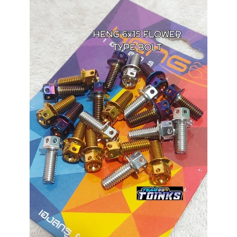 HENG 6x15 FLOWER TYPE BOLT / CABLE HOLDER BOLT ( 1pc ) | Shopee Philippines