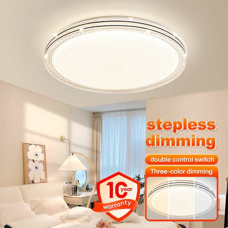 Ceiling Lamp Tri color Light LED Fully sealed remote control ceiling ...