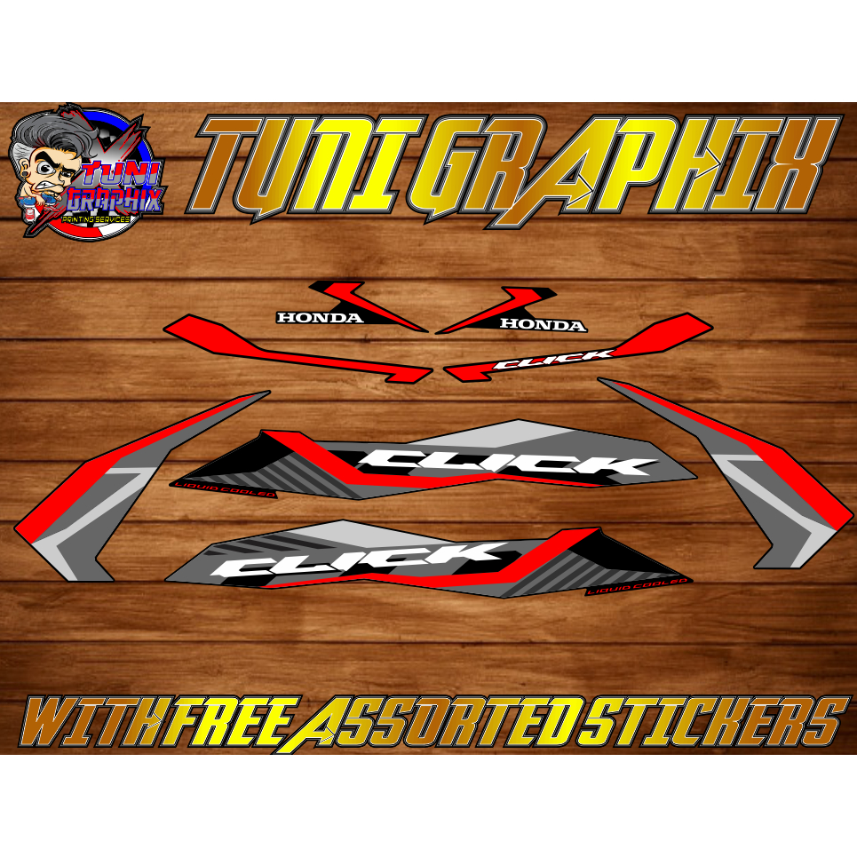HONDA CLICK V3 2023 STOCK DECALS W/ FREEBIES | Shopee Philippines