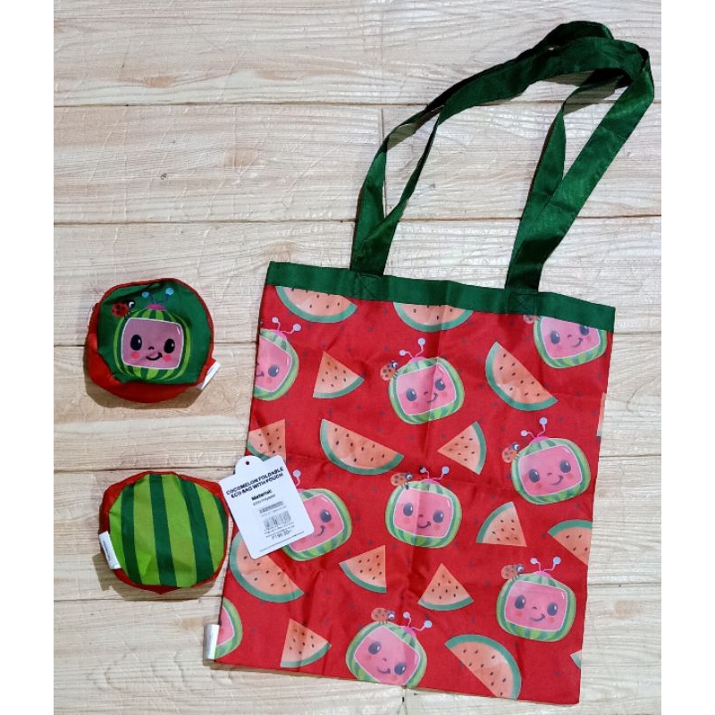original cocomelon merchandise foldable tote bag with pouch | Shopee ...