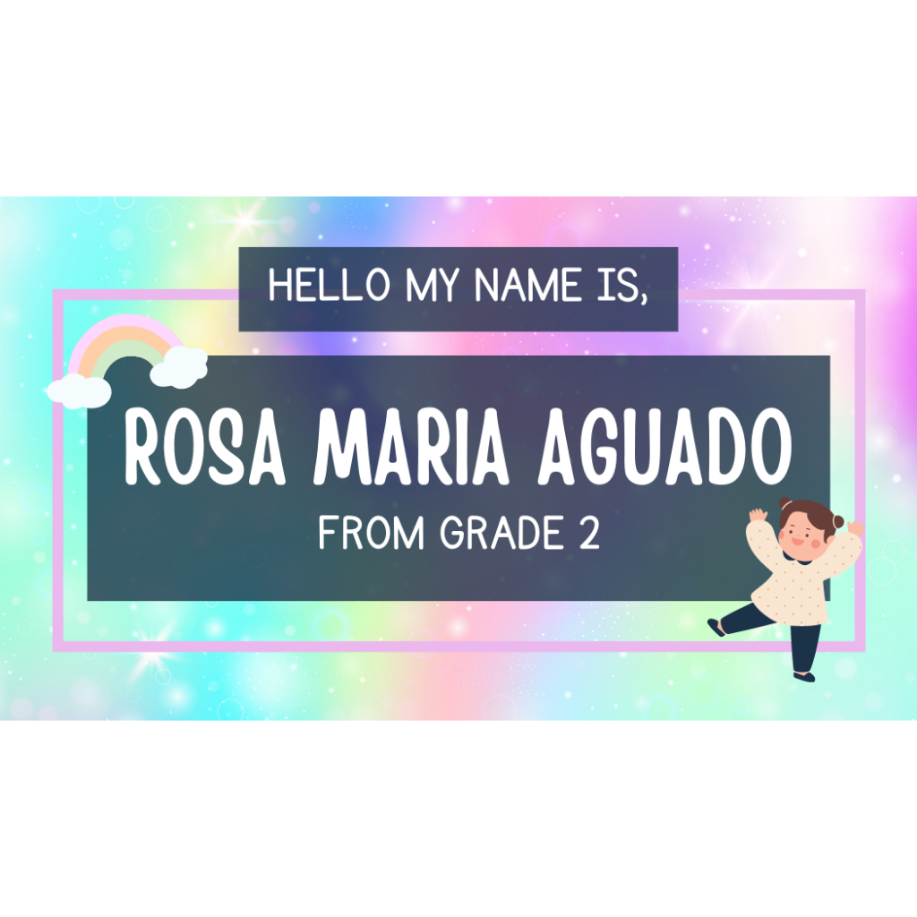 NAME TAG Laminated for school personalized for kids nametag colorful ...