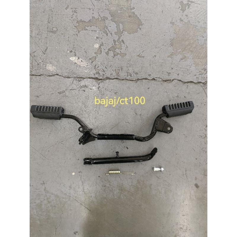 Motorcycle front footrest assy w/side stand bajaj/ct100 | Shopee ...