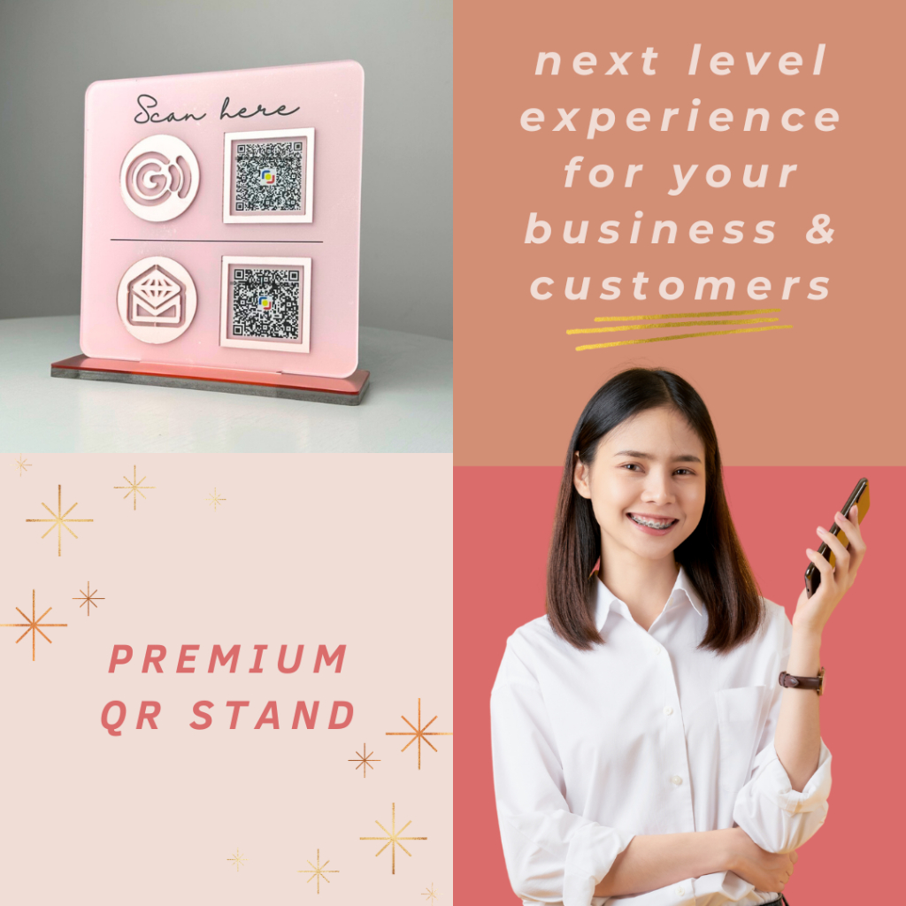 Acrylic QR Stand For Premium and Aesthetic Businesses, Shops, Clinic ...
