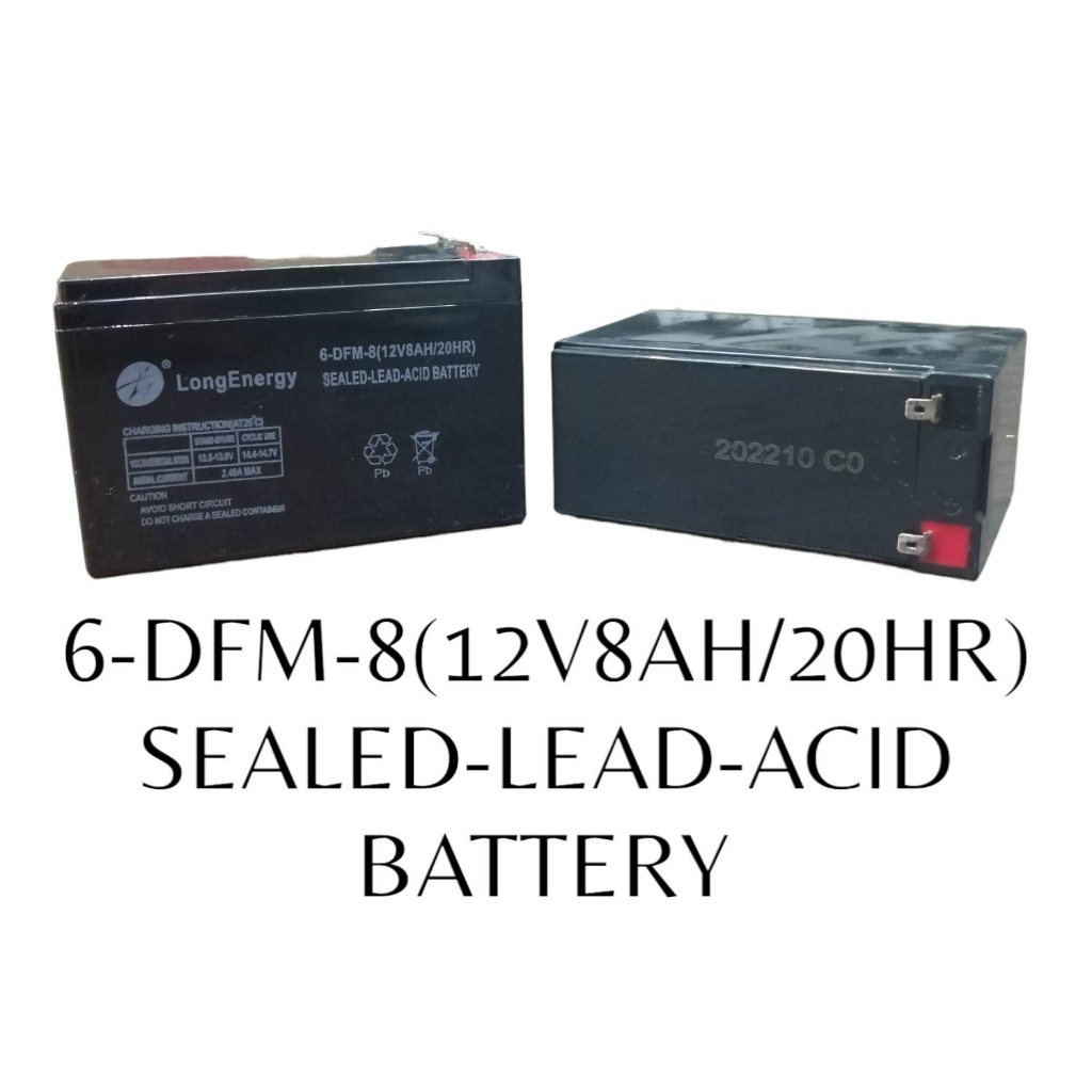 Sealed Lead Acid Battery 6-DFM-8 12V8AH 20HR for UPS Solar Toy cars E ...
