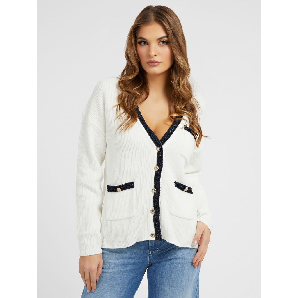 GUESS Long Sleeves Chenille Jerri Cardigan | Shopee Philippines
