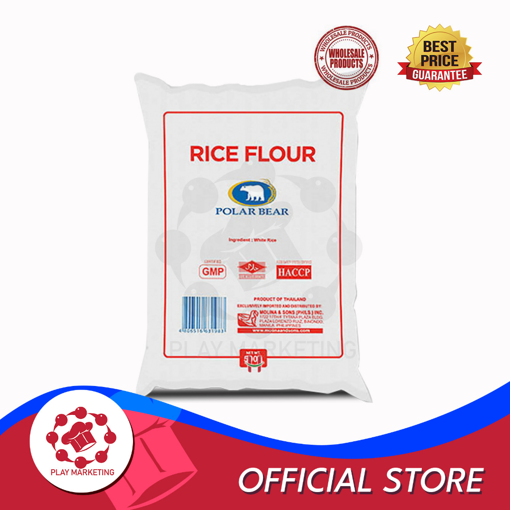 RICE FLOUR (GINILING NA BIGAS) (POLAR BEAR) 500G | Shopee Philippines
