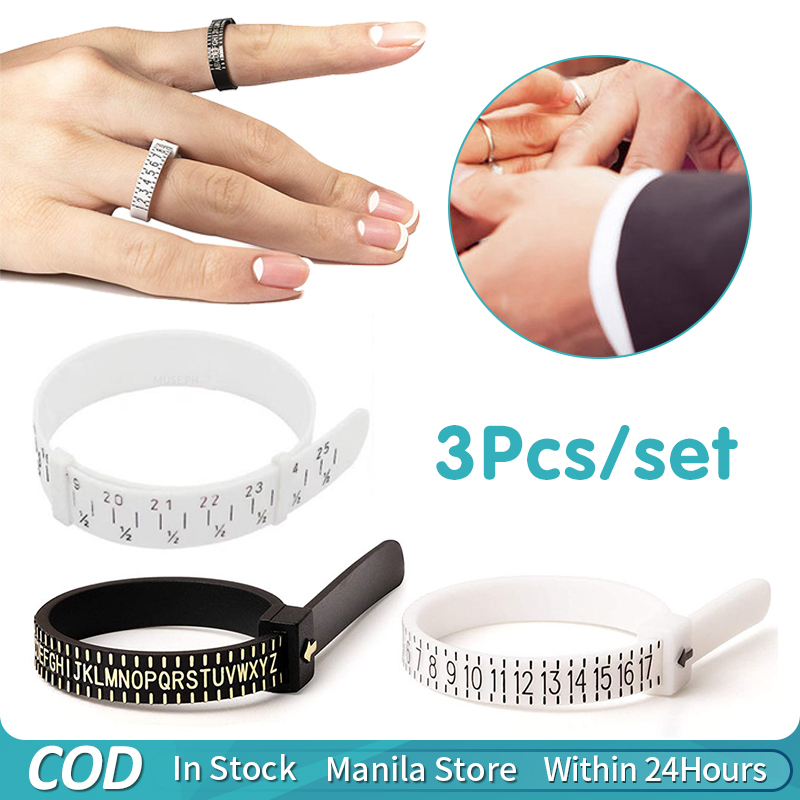 3pcs/set Ring Sizer Measuring Set Bracelet Sizer & Ring Sizer Measuring ...