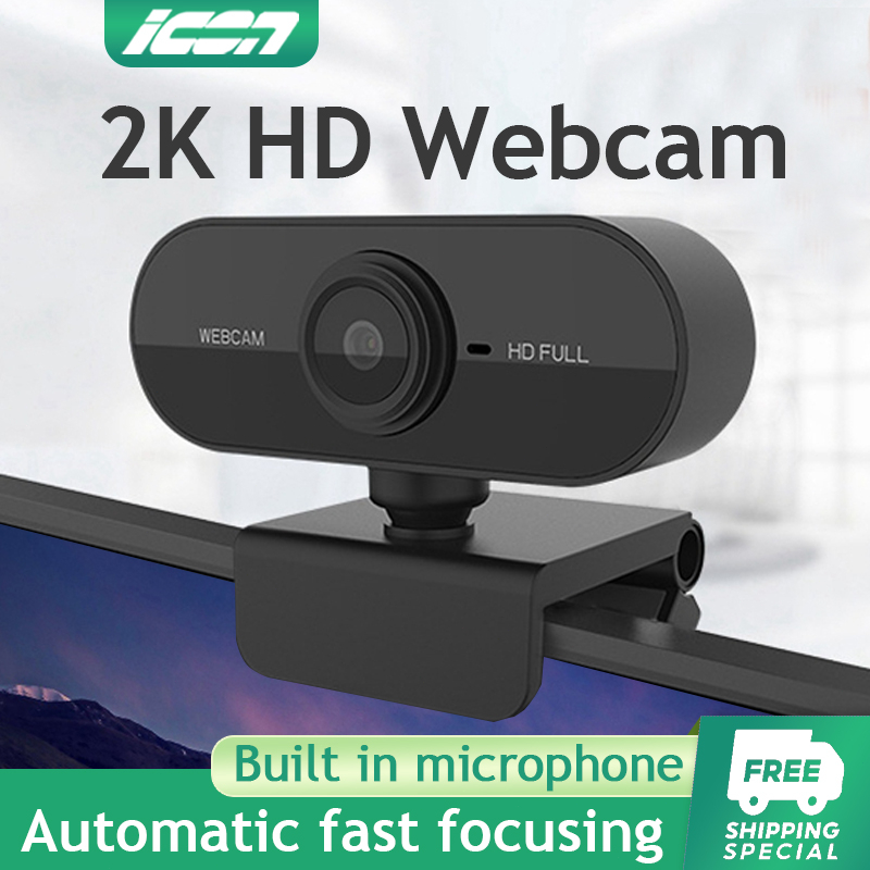 ICON Webcam 2K/ 1080P/ 720P Full HD Video Call For PC Laptop With ...