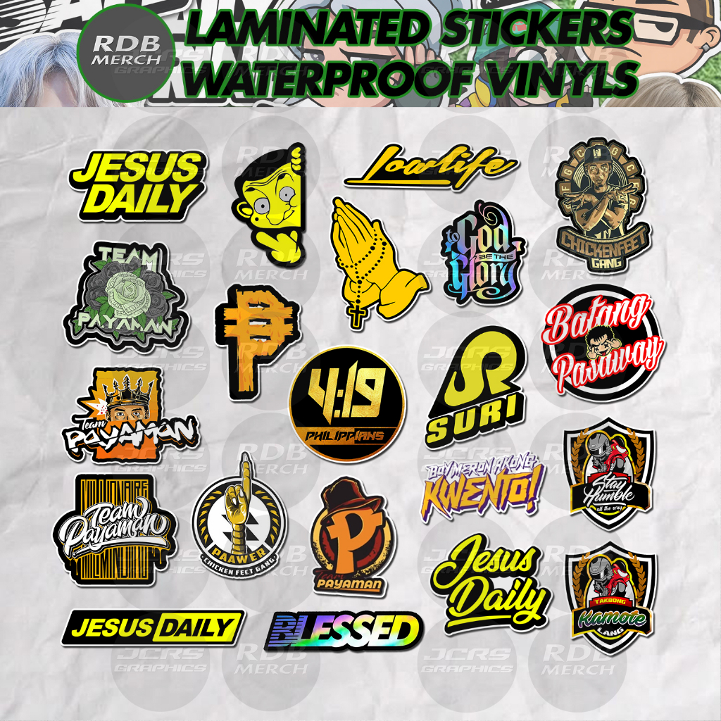 Sticker Vinyl - Payaman Blessed Pawer Kamote Stay Humble Chickenfeet ...