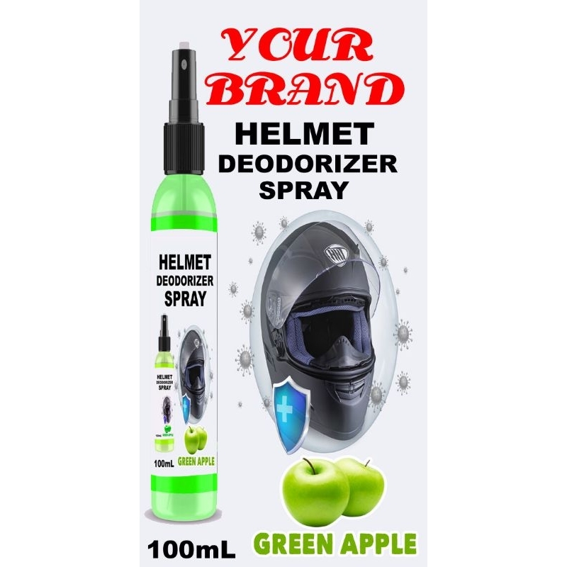 CUSTOMIZED STICKER LABEL FOR HELMET DEODORIZER SPRAY 15PCS. | Shopee ...