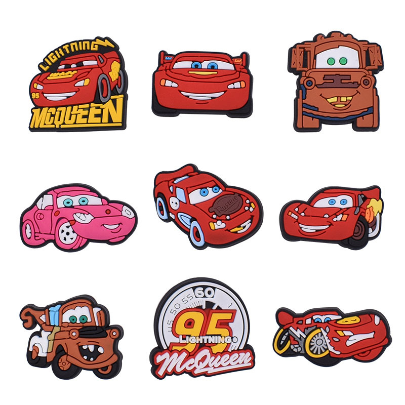 set racing car Crocs Jibbitz Charms McQueen Decoration Accessories ...
