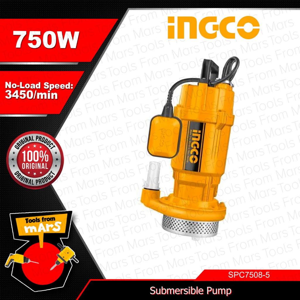INGCO Submersible Pump 750W (1.0HP) Clean & Dirty Water Transfer Pump ...