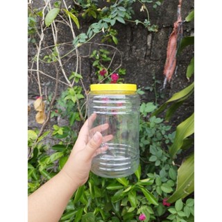 Alkansya transparent clear plastic jar no stickers coins bank | Shopee ...