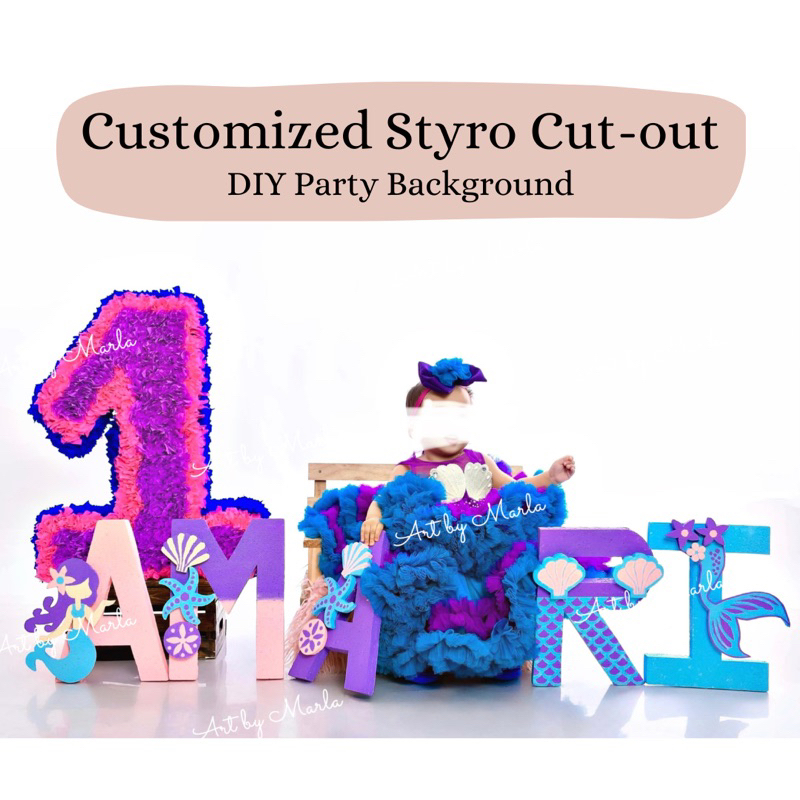 Customized Styro cut-out per Letter or Number for DIY Backdrop (Sold ...