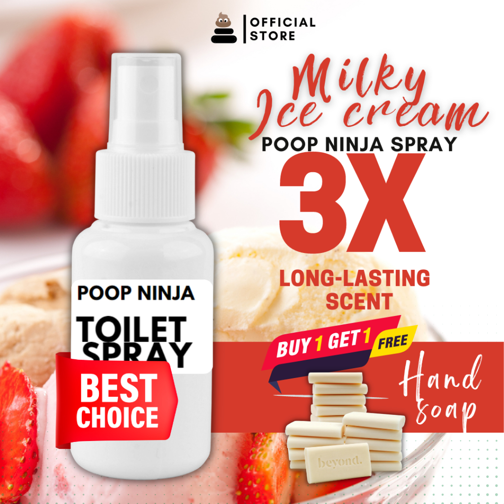 MILKY ICECREAM CANDY Poop Spray Odor Buster Poop Ninja Poo Spray Toilet ...