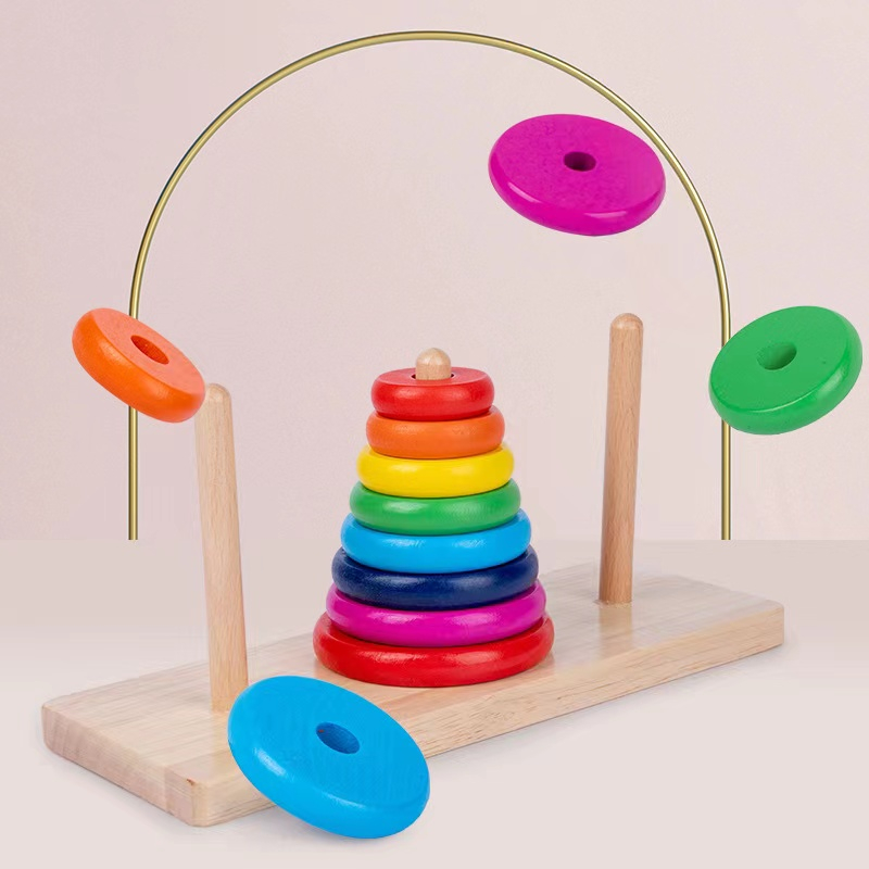 JLT Tower of Hanoi Wooden Toy(cooking toy) | Shopee Philippines
