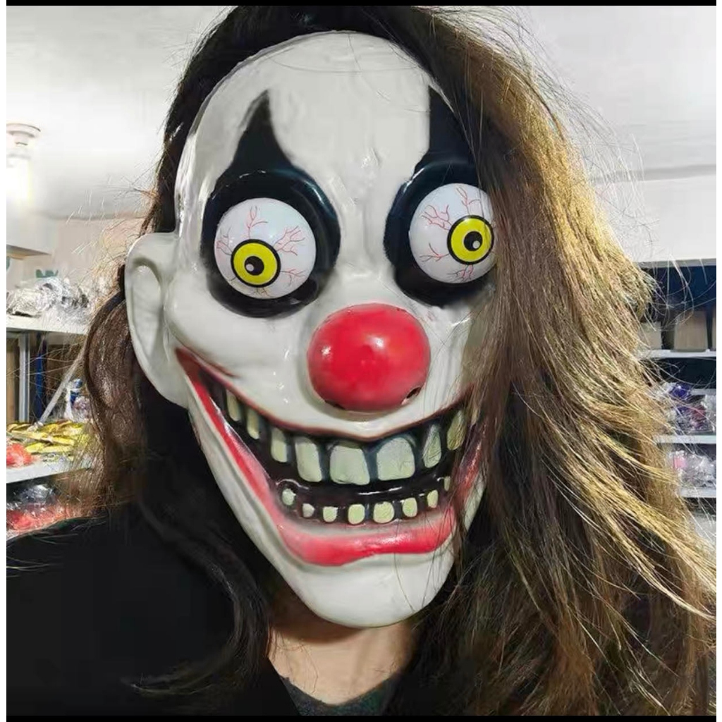 Halloween Scary Zombie Clown Horror Ghost Mask Breathable Lights Skull ...