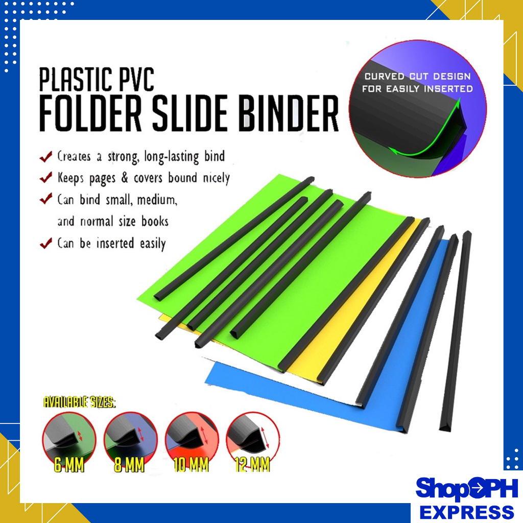 File Folder Plastic PVC Slide Binder A4 Size (100pcs/pack) | SPX ...