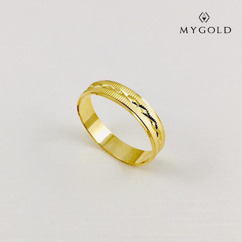 MyGold Pawnable and Authentic 18K Saudi Gold Wedding Ring | Shopee ...