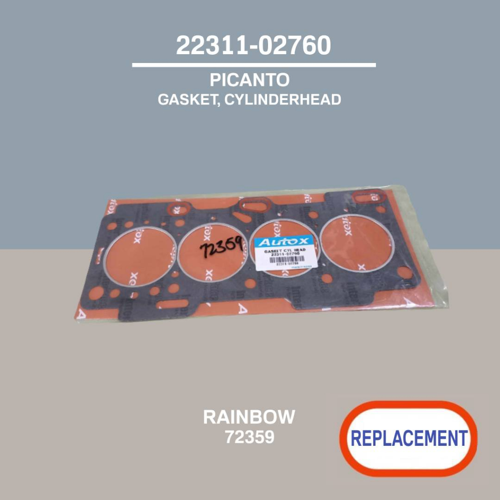 GASKET, CYLINDERHEAD for KIA PICANTO [REPLACEMENT] Part# 22311-02760/ ...