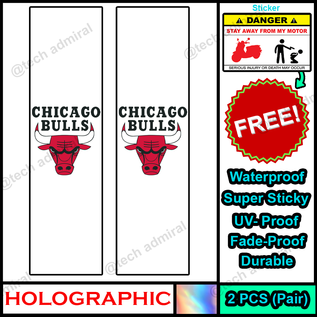 Top Box Sticker Waterproof NBA Logo Chicago Bulls (HOLOGRAPHIC ...