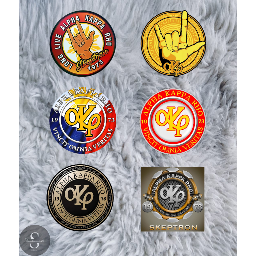 Alpha Kappa Rho Vinyl Sticker SET For Car Motorcycle Helmet Tumbler ...