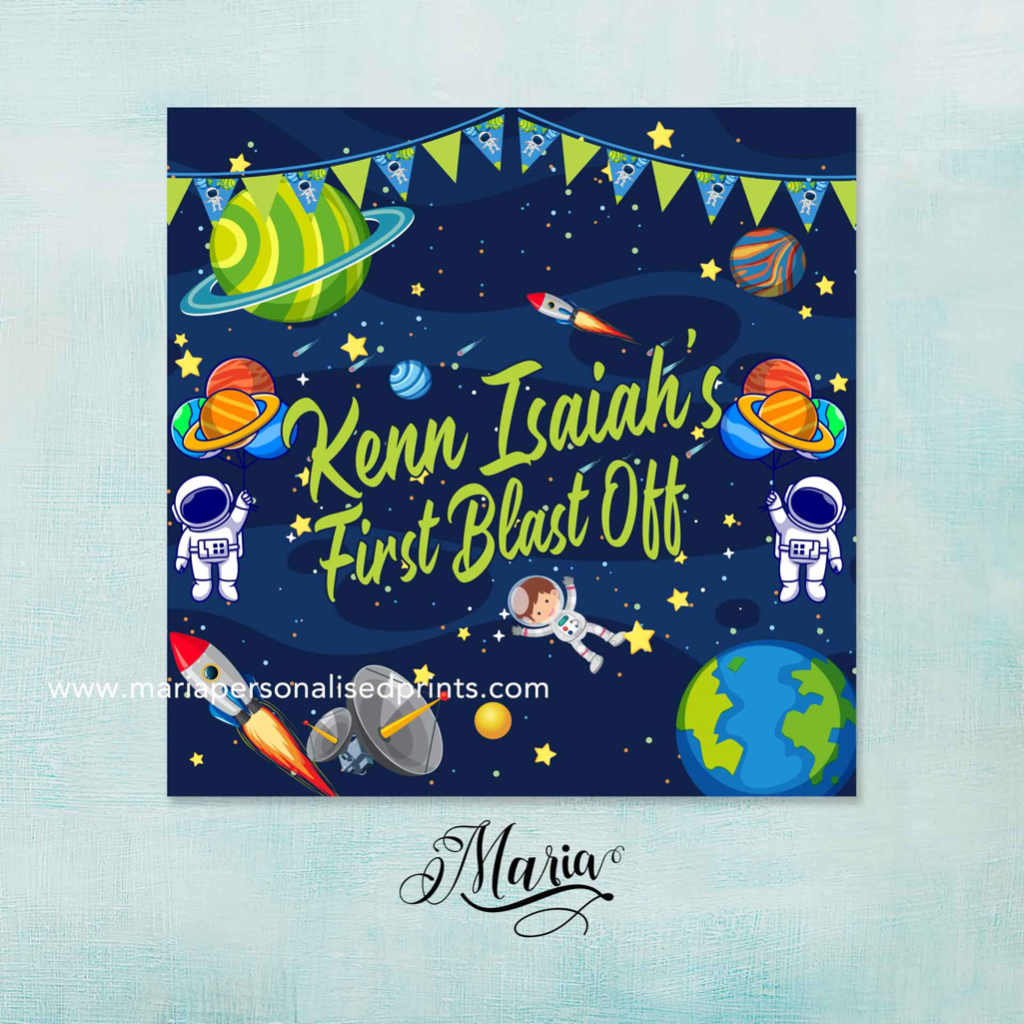 Outer Space Birthday Banner Backdrop | Shopee Philippines