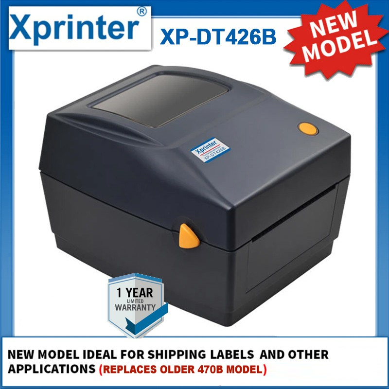 XPRINTER XP-DT426B 108mm USB Receipt Label Thermal Printer USB Black ...