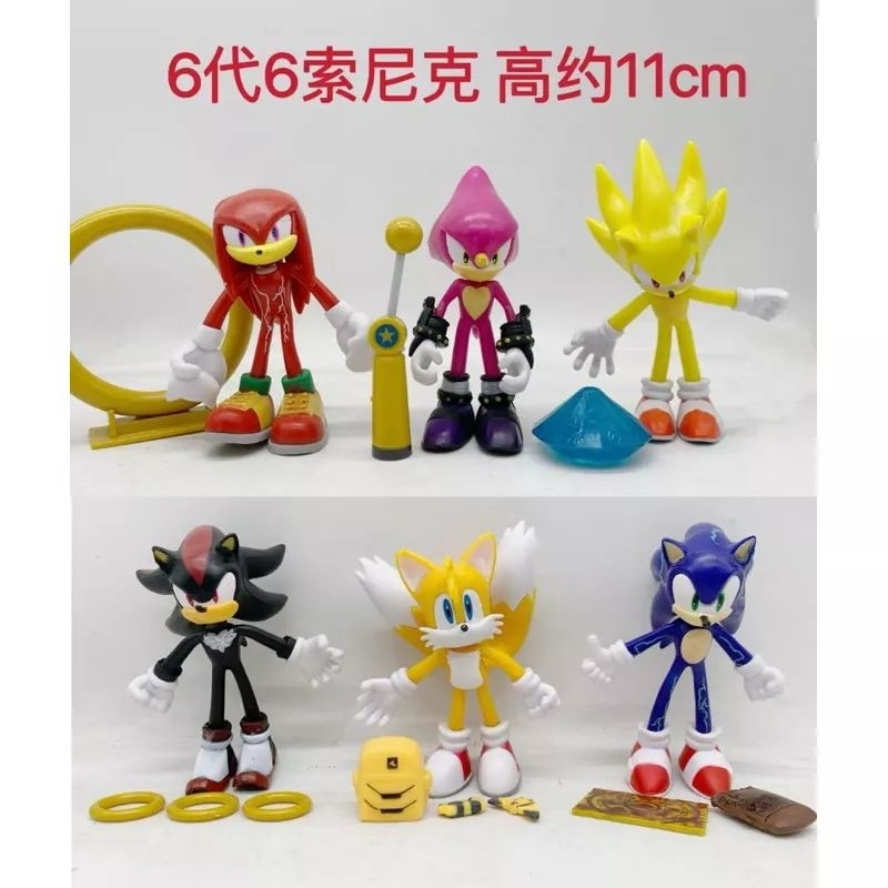 Eric toys sonic action figures 6pcs/set | Shopee Philippines