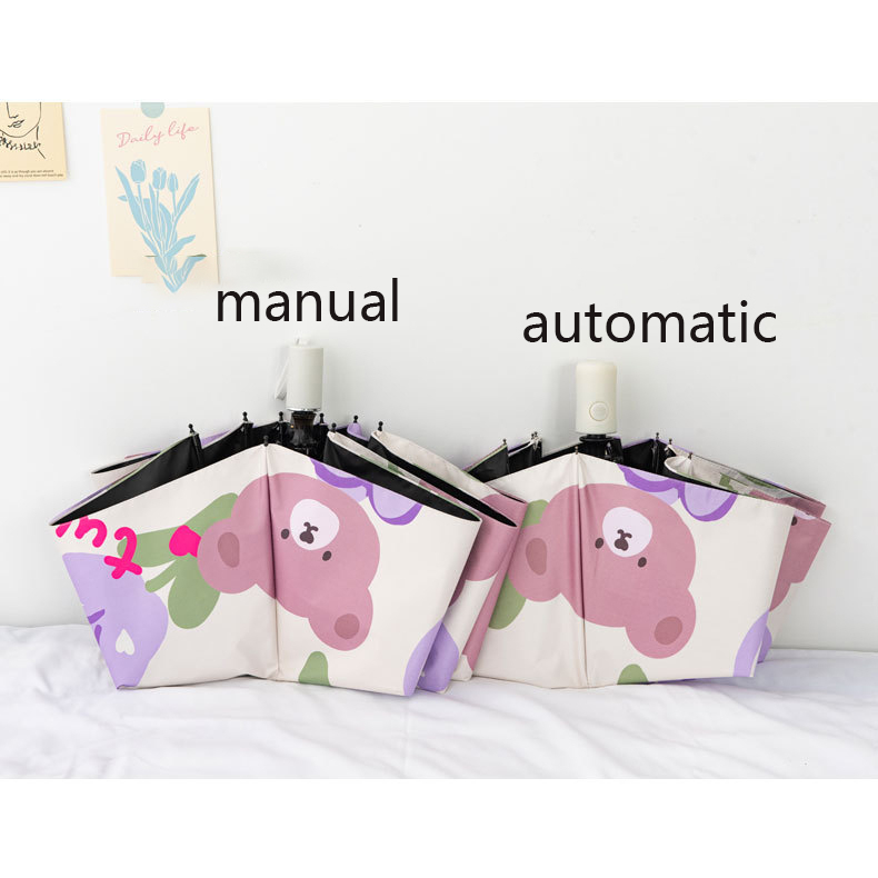 Cartoon flower umbrella Sunshine UV ultraviolet raysautomatic folding ...