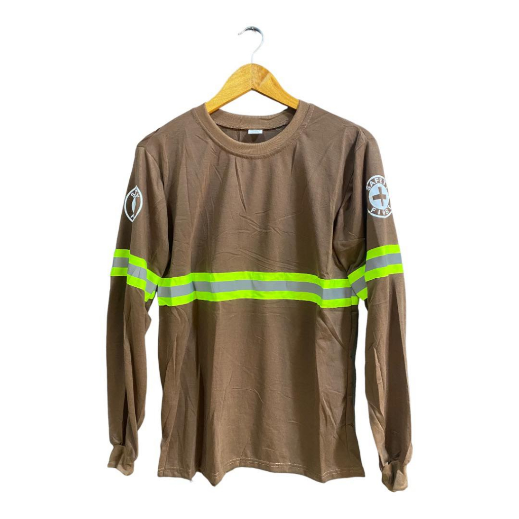 Construction long sleeve reflector two side print safety first | Shopee ...