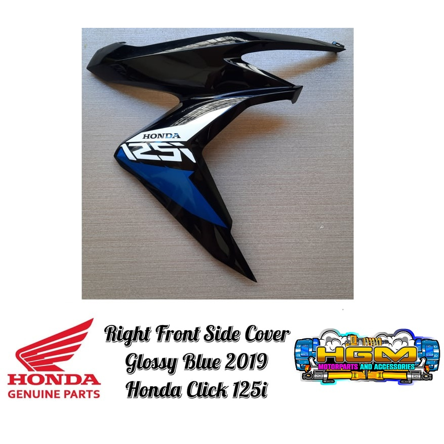 RIGHT SIDE FRONT COVER (GLOSSY BLUE) 2019 MODEL HONDA CLICK 125i V2 ...