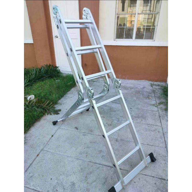 12ft Aluminum Ladder Foldable Ladder A type Ladder | Shopee Philippines