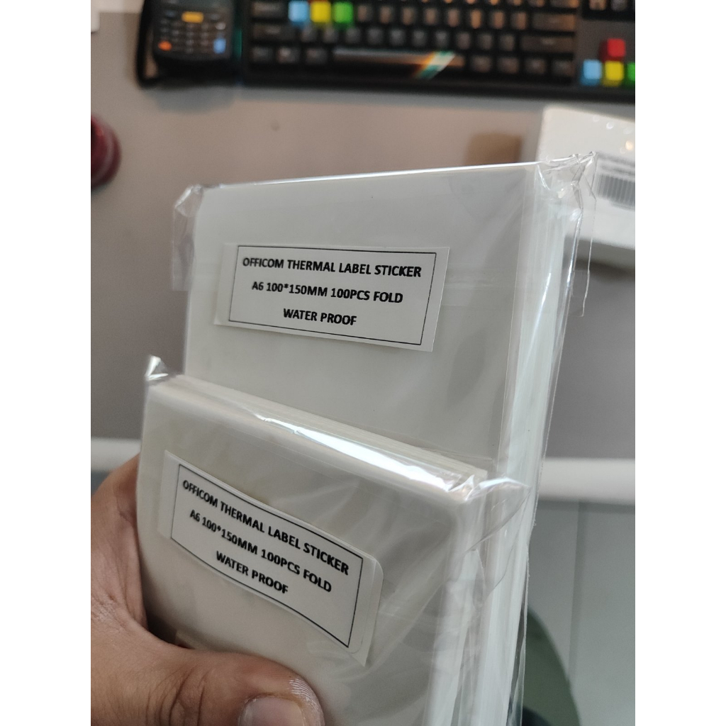 100pcs 50pcs Water Proof Waybill Sticker A6 FOLD 100*150mm Thermal ...