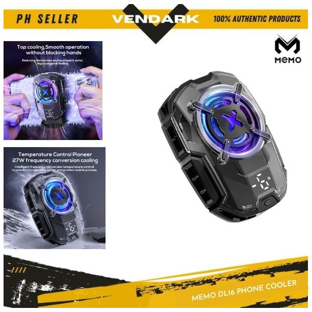 MEMO DL16 Mobile Phone Cooler Digital Display AI Variable Frequency ...