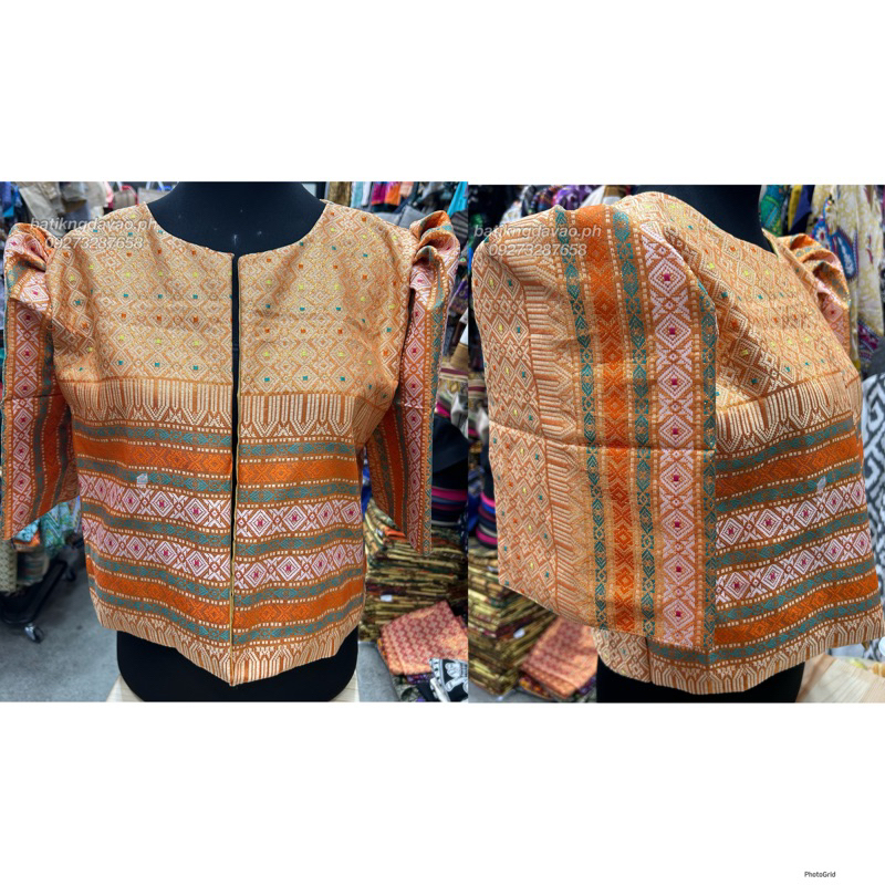 QUALITY Davao Batik Filipiniana Blazer Blouse Bolero Dress large-XXL ...