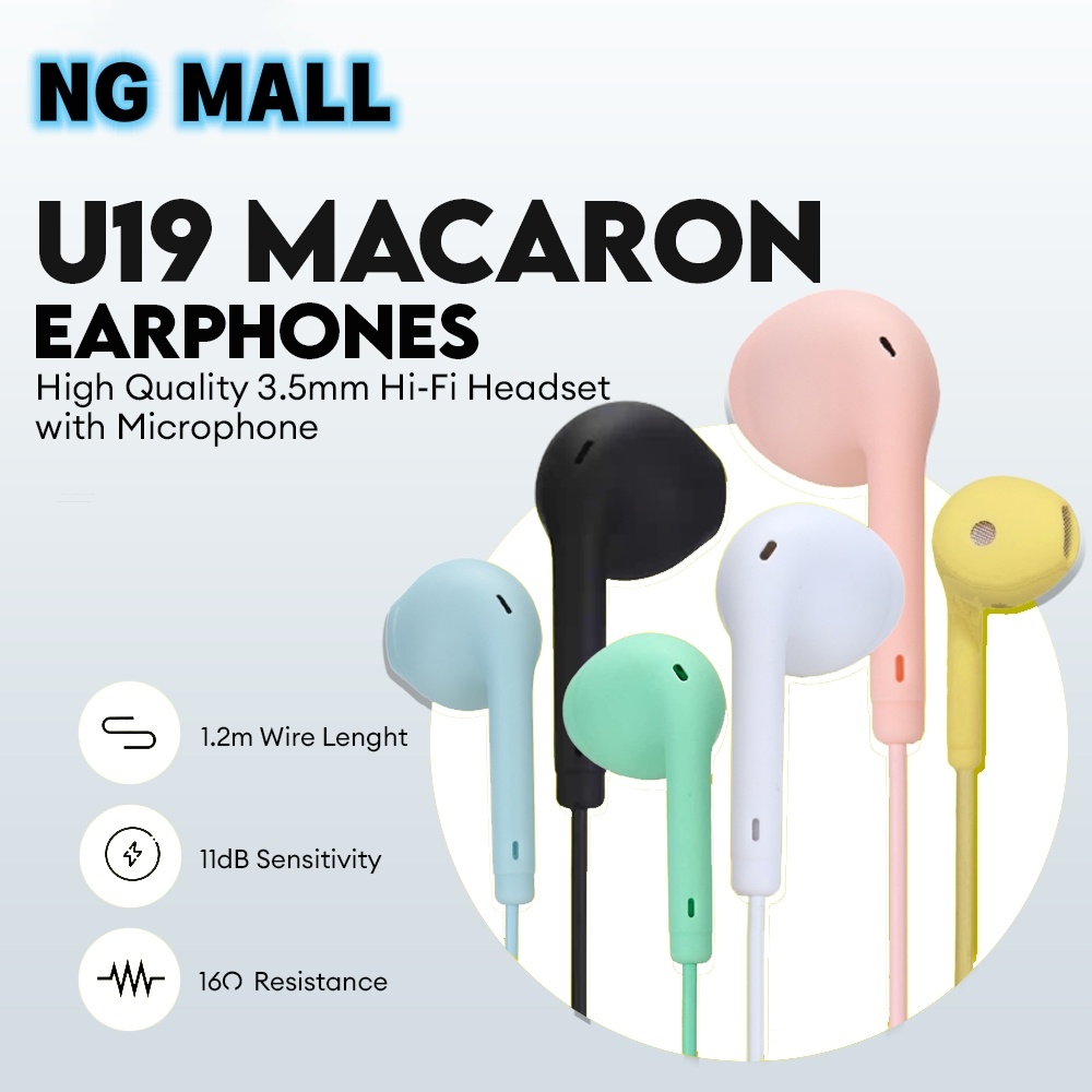 NG U19 Macaron High Quality wired headset Universal Headset with In ...