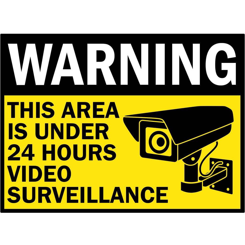 Laminated Signages | Warning CCTV Protected | Signage A4 HIGH QUALITY ...