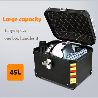 Top box for motorcycle alloy top box 45 liters large-capacity trunk PP ...