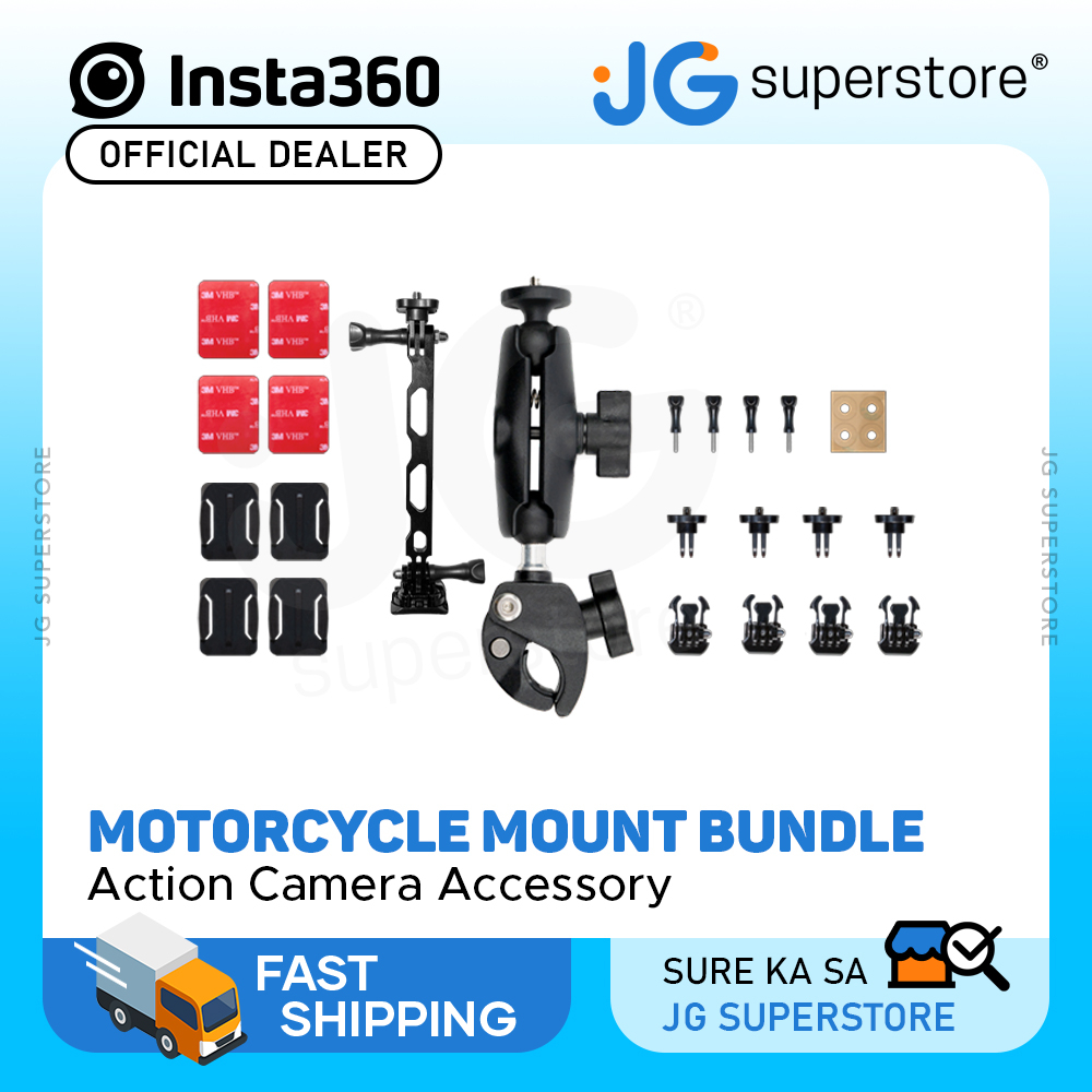 Insta360 Durable Motorcycle Mount Bundle for ONE R / RS / X Cameras for ...
